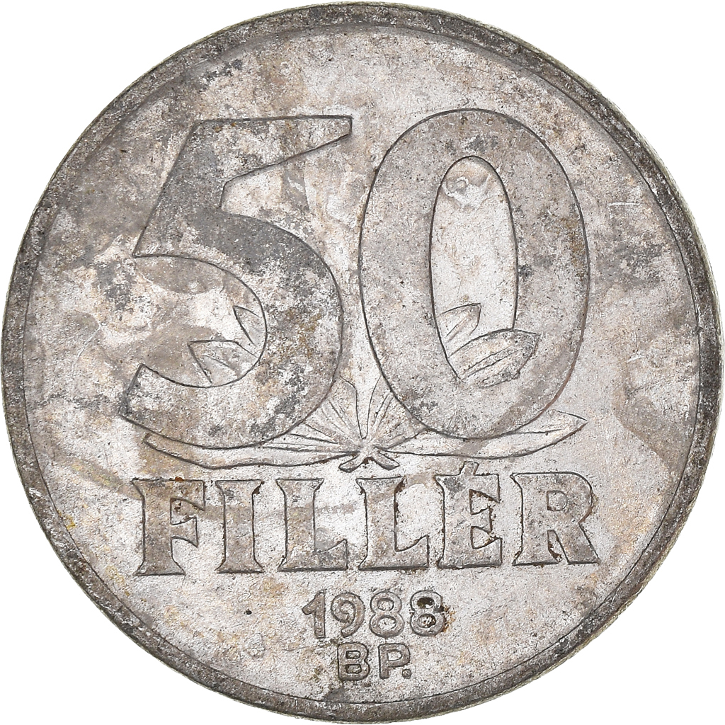 Coin, Hungary, 50 Fillér, 1988 | European Coins