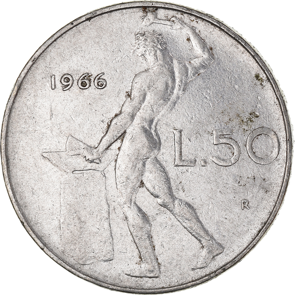 Coin, Italy, 50 Lire, 1966 | European Coins