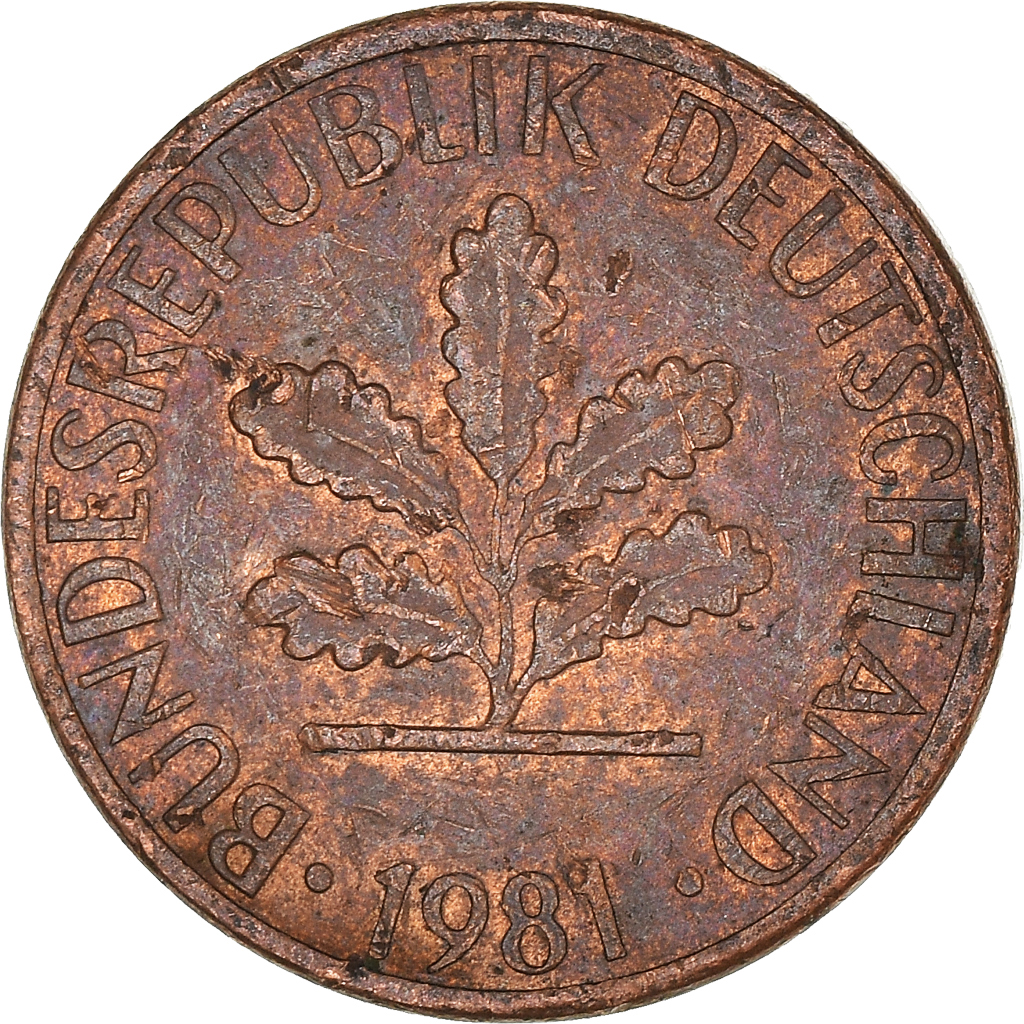 Coin, GERMANY - FEDERAL REPUBLIC, Pfennig, 1981 | European Coins