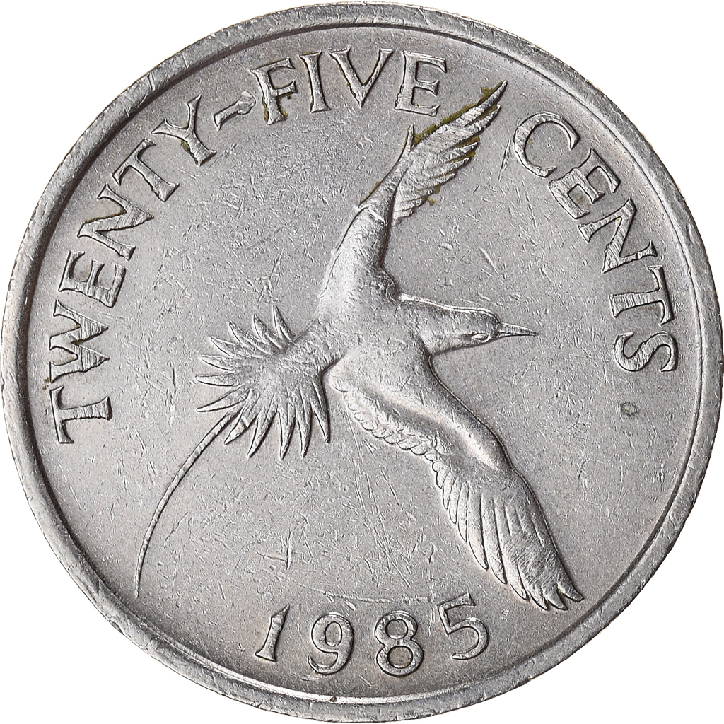 Coin, Bermuda, 25 Cents, 1985 | North & Central American and Caribbean ...