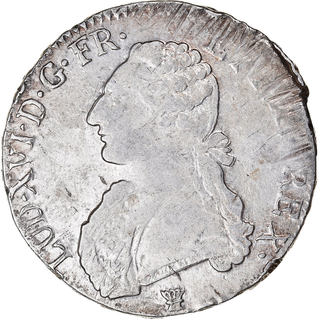 Coin, France, Louis XVI, Ecu aux branches d'olivier, 1780, Limoges,