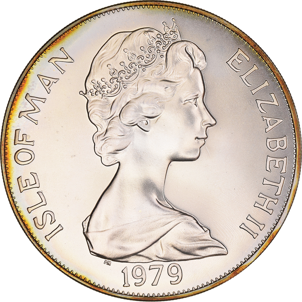 Coin, Isle of Man, Elizabeth II, Manx Coinage, Crown, 1979, Pobjoy Mint, BU