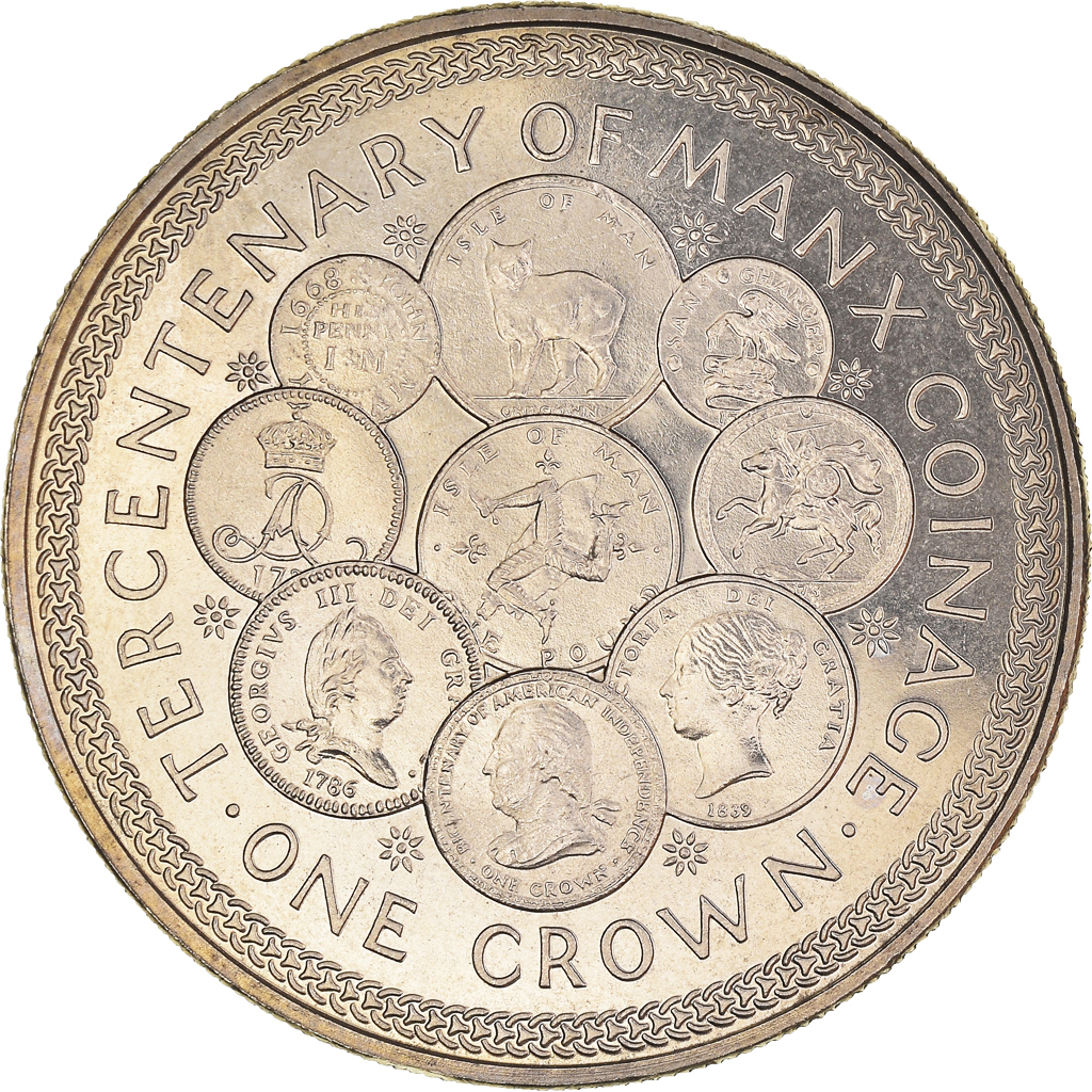 Coin, Isle of Man, Elizabeth II, Manx Coinage, Crown, 1979, Pobjoy Mint