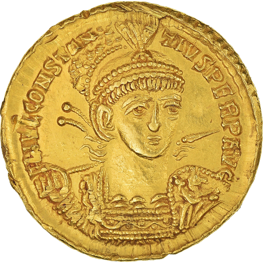 Constantius II, Solidus, 355-360, Arles, Very rare, Gold, , RIC:234
