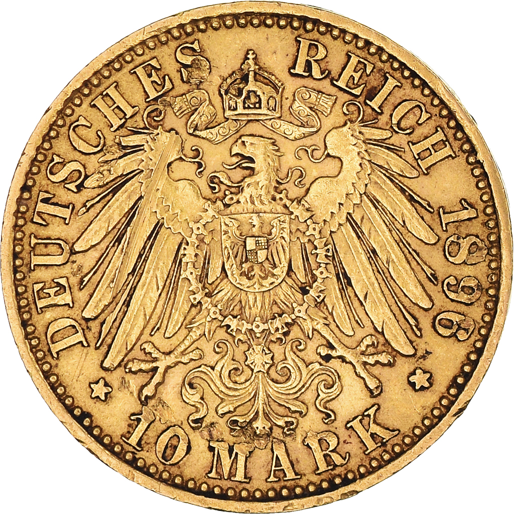 Coin, German States, PRUSSIA, Wilhelm II, 10 Mark, 1896, Berlin,