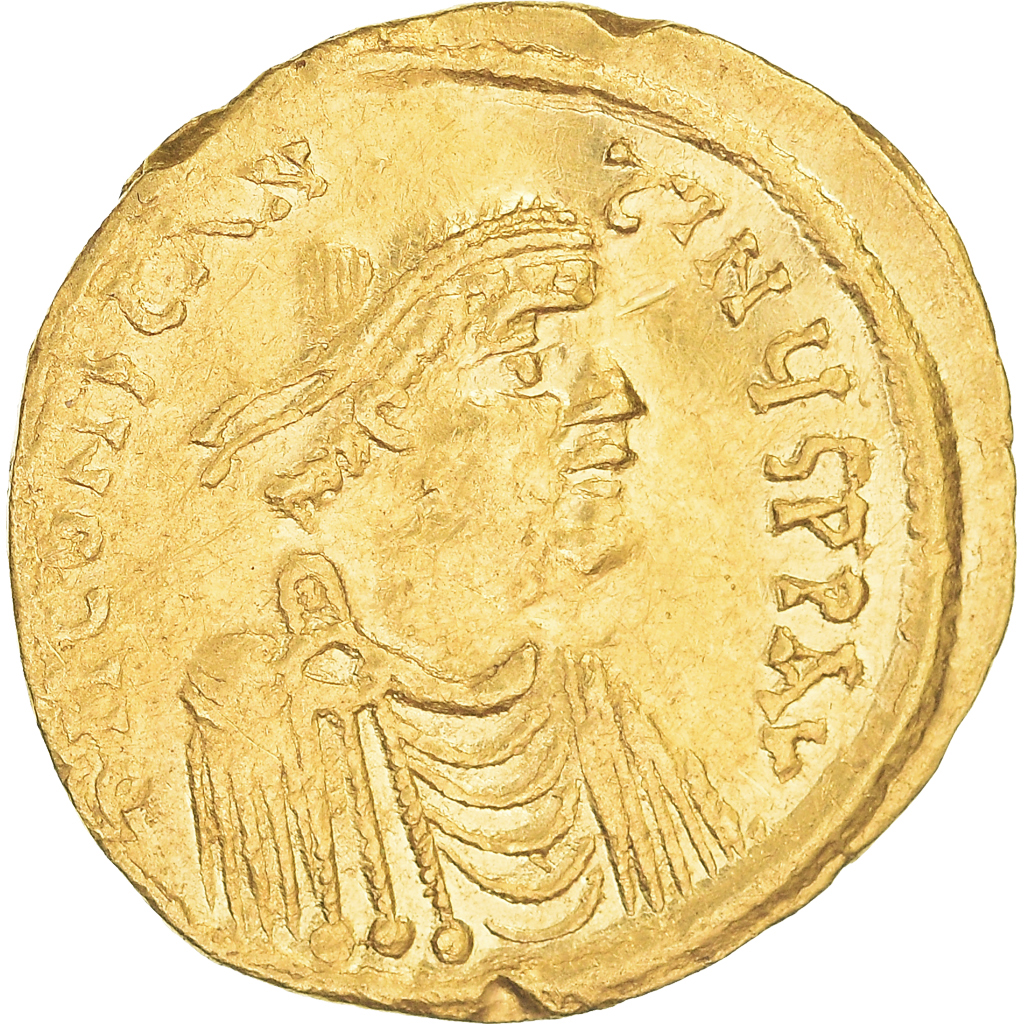 Coin, Constans II, Semissis, 641-668 AD, Constantinople, , Gold