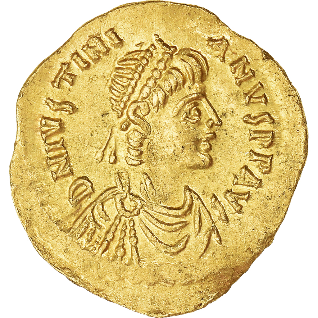 Coin, Justinian I, Tremissis, 527-565 AD, Constantinople, , Gold