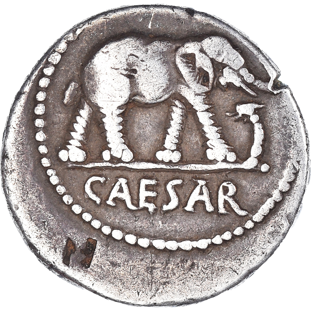 Julius Caesar, Denarius, 49-48 BC, Military mint, Silver, | Roman ...