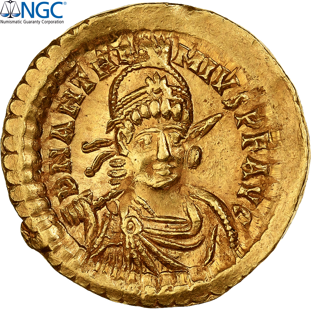 Anthemius, Solidus, 467-472, Rome, Gold, NGC, , RIC:2831 | Roman ...