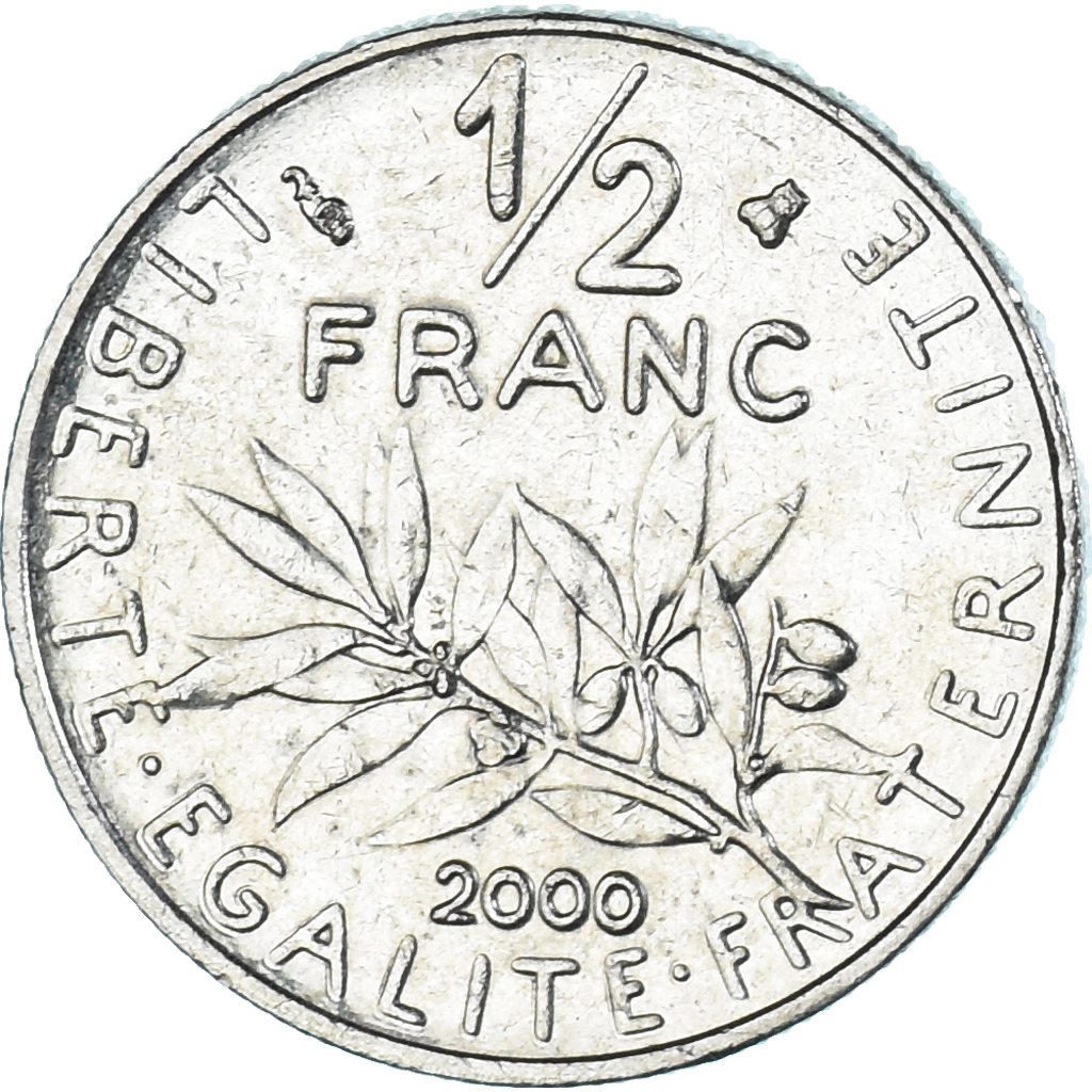 Coin, France, Semeuse, 1/2 Franc, 2000, Paris, , Nickel, KM:931.1