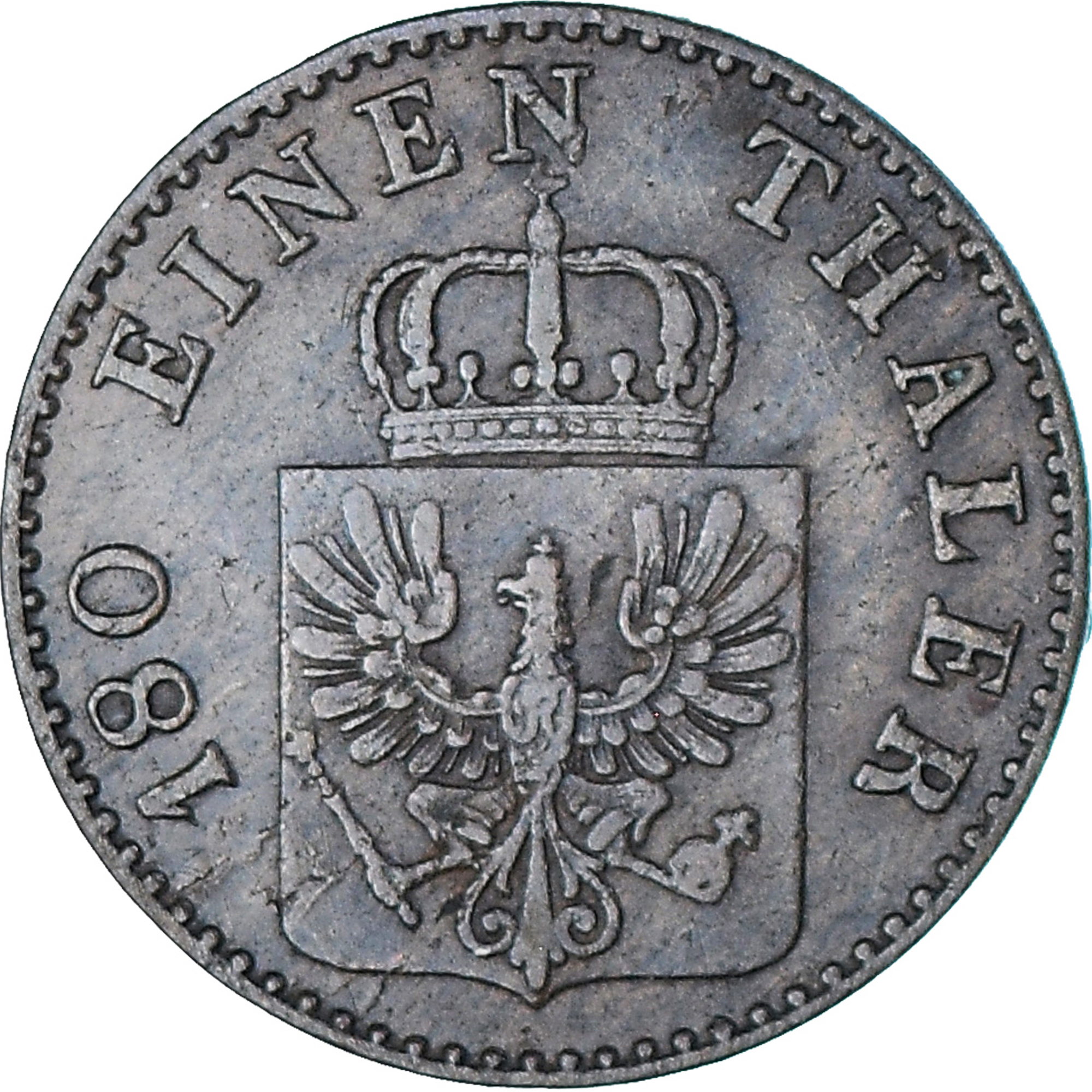 Coin, German States, PRUSSIA, Friedrich Wilhelm IV, 2 Pfennig, 1852,