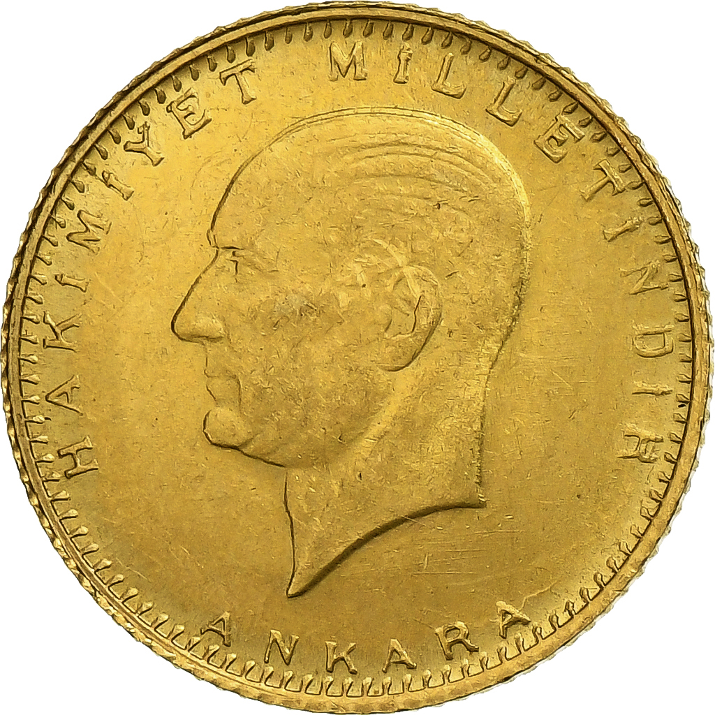 Turkey, 25 Kurush, 1923/31, Ankara, Gold, , KM:851 | Asian and Middle ...