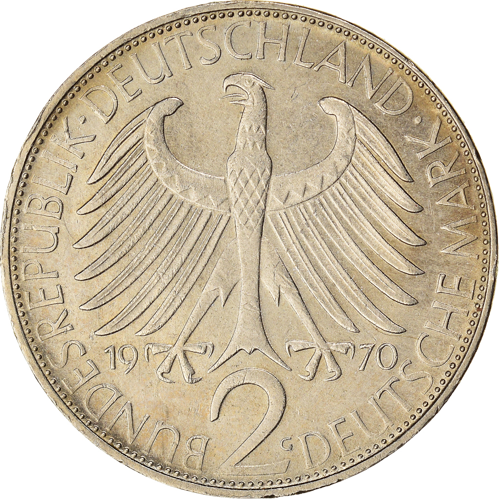 Coin, GERMANY - FEDERAL REPUBLIC, 2 Mark, 1970, Karlsruhe, | European Coins