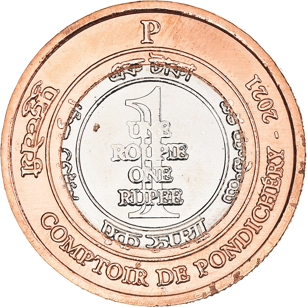 Coin, INDIA-FRENCH, Rupee, 2021, Pondichery, , Bi-Metallic, KM:New