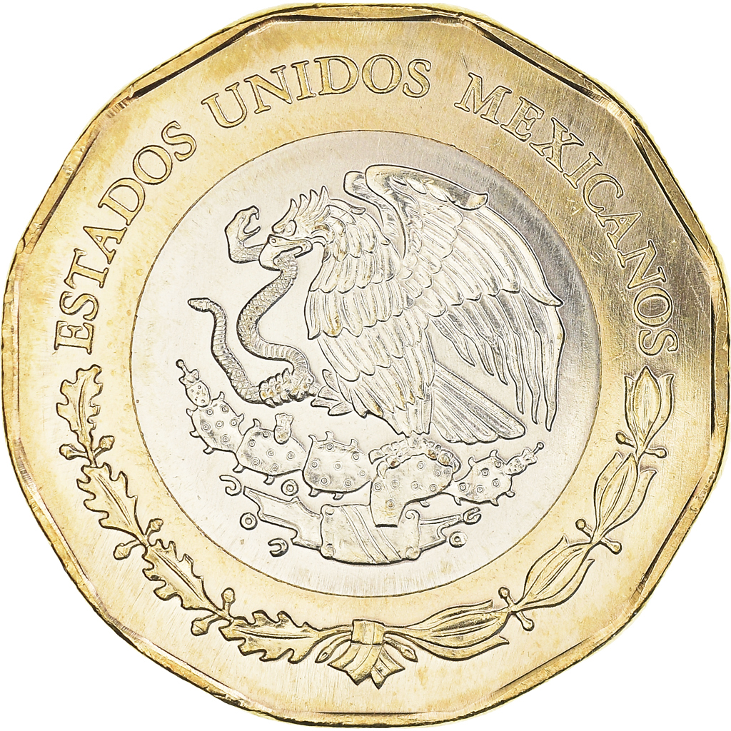 Coin, Mexico, Foundation of Mexico-Tenochtitlan, 20 Pesos, 2021, Mexico,