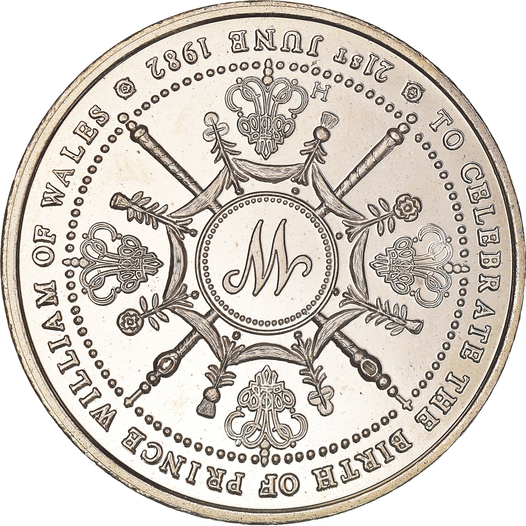 United Kingdom, Medal, Prince of Wales 21st Birthday medallion, 1982,