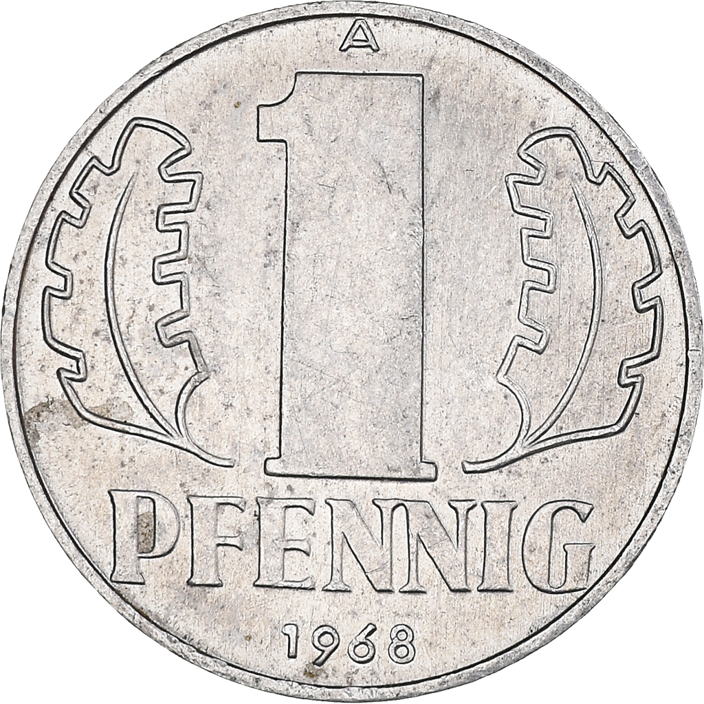 Coin, GERMAN-DEMOCRATIC REPUBLIC, Pfennig, 1968, Berlin, , Aluminum
