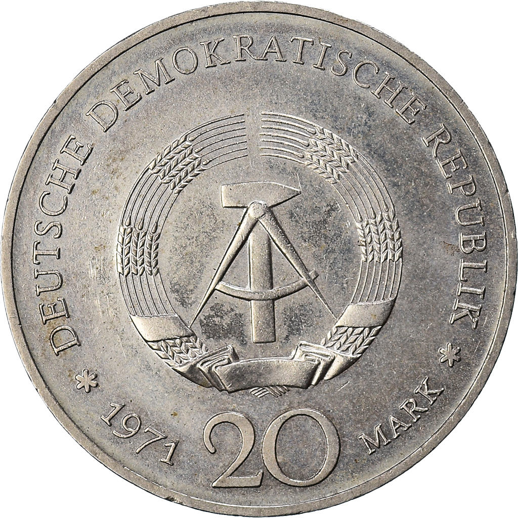 Coin, GERMAN-DEMOCRATIC REPUBLIC, 20 Mark, 1971, Berlin, | European Coins