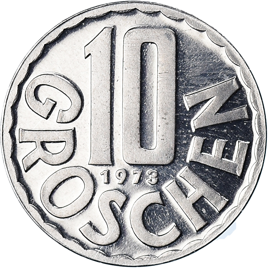 Coin, Austria, 10 Groschen, 1973, Vienna, BE, , Aluminum, KM:2878
