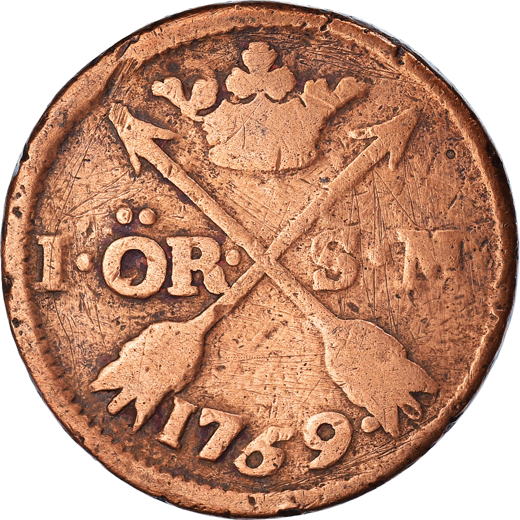 Coin, Sweden, Adolf Frederick, Ore, S.M., 1769, , Copper, KM:460