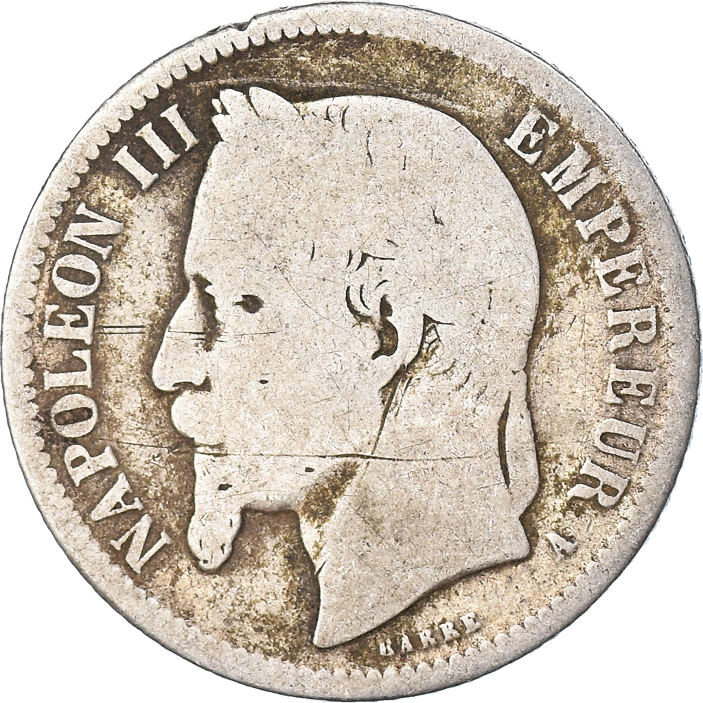 Coin, France, Napoleon III, Napoléon III, Franc, 1866, Paris, , Silver