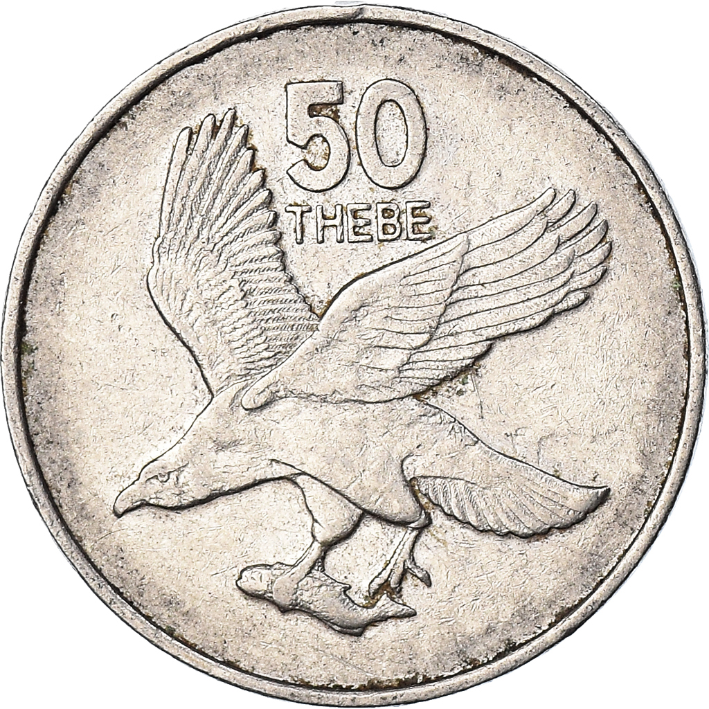Coin, Botswana, 50 Thebe, 1998, British Royal Mint, , Nickel plated