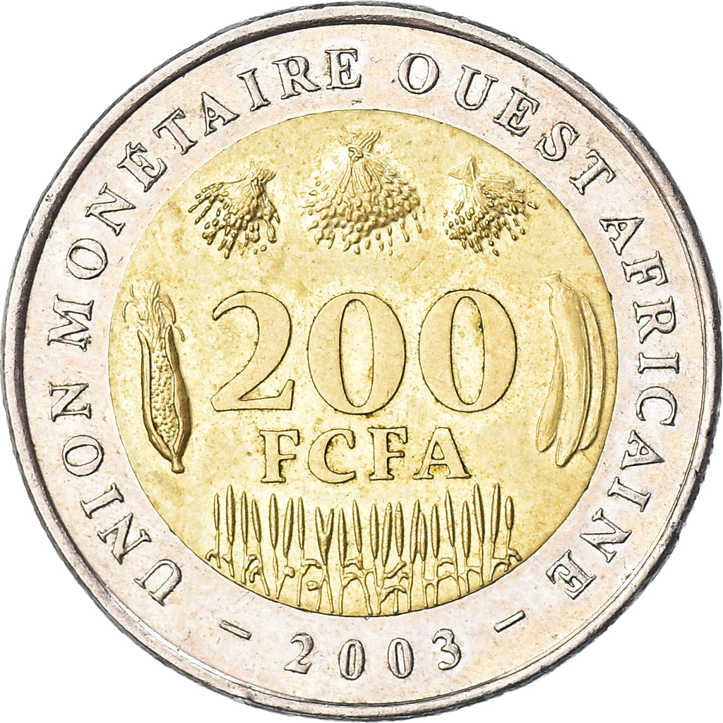 Coin, West African States, 200 Francs, 2003, Paris, , Bi-Metallic