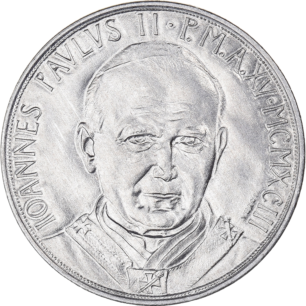 Coin, VATICAN CITY, John Paul II, 10 Lire, 1993, , Aluminum, KM:244