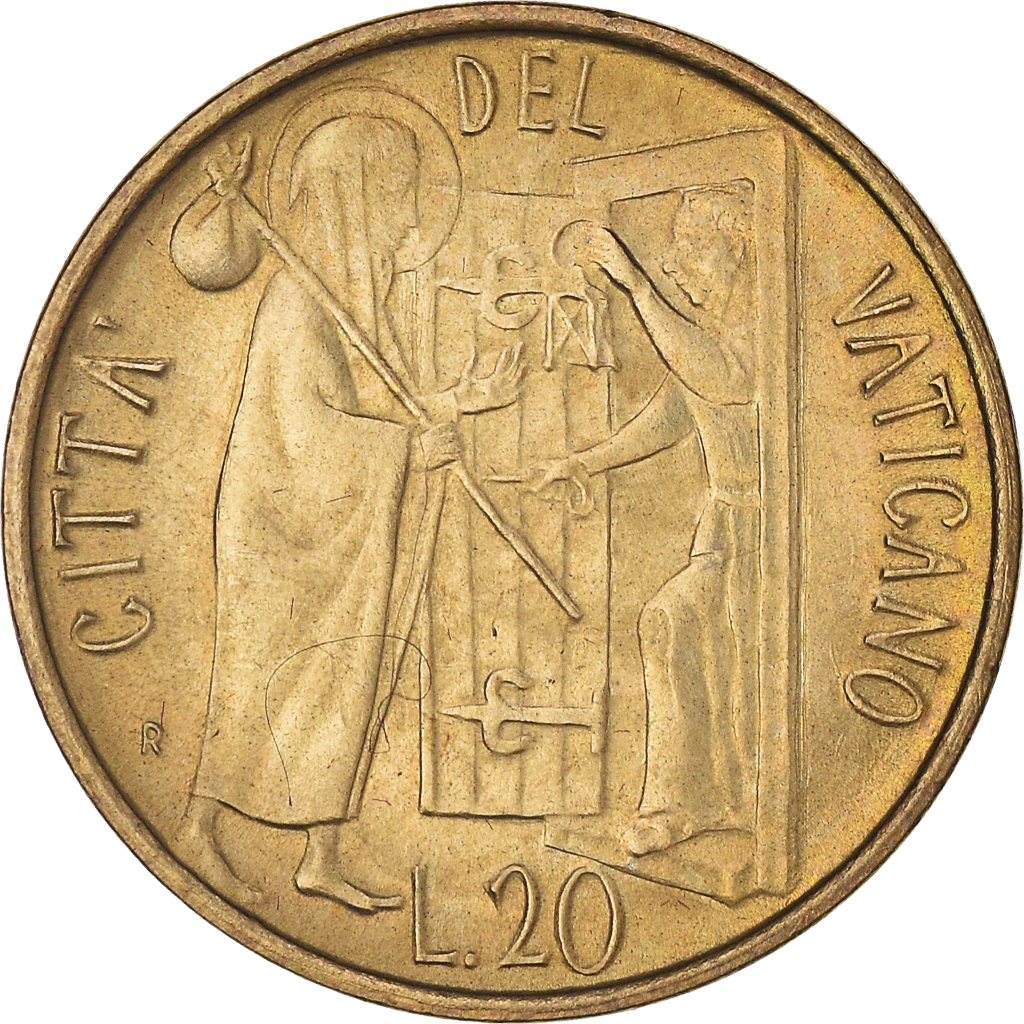 Coin, VATICAN CITY, John Paul II, 20 Lire, 1981, , Aluminum-Bronze