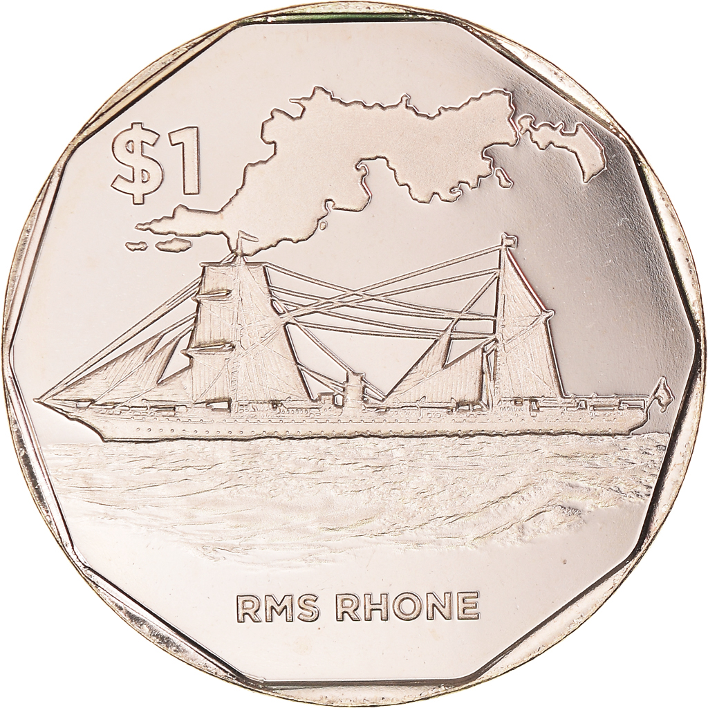 Coin, BRITISH VIRGIN ISLANDS, Dollar, 2022, RMS Rhone.FDC, , Virenium