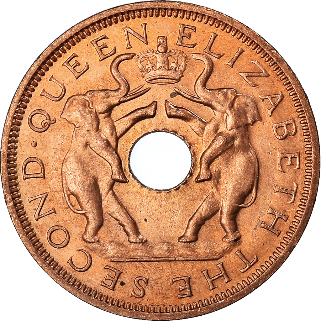 Coin, Rhodesia and Nyasaland, Elizabeth II, Penny, 1962, British Royal Mint
