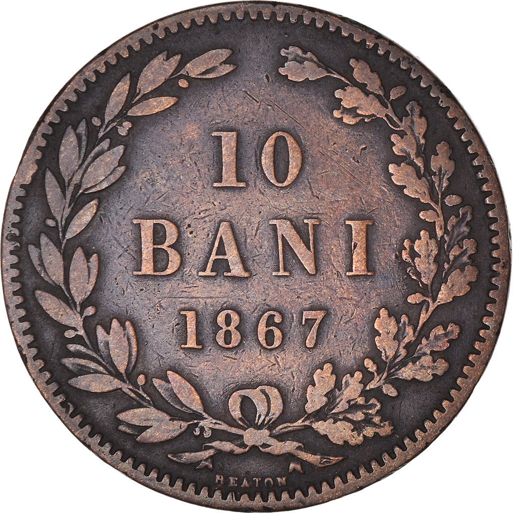 Coin, Romania, Carol I, 10 Bani, 1867, , Copper, KM:4.1 | European Coins
