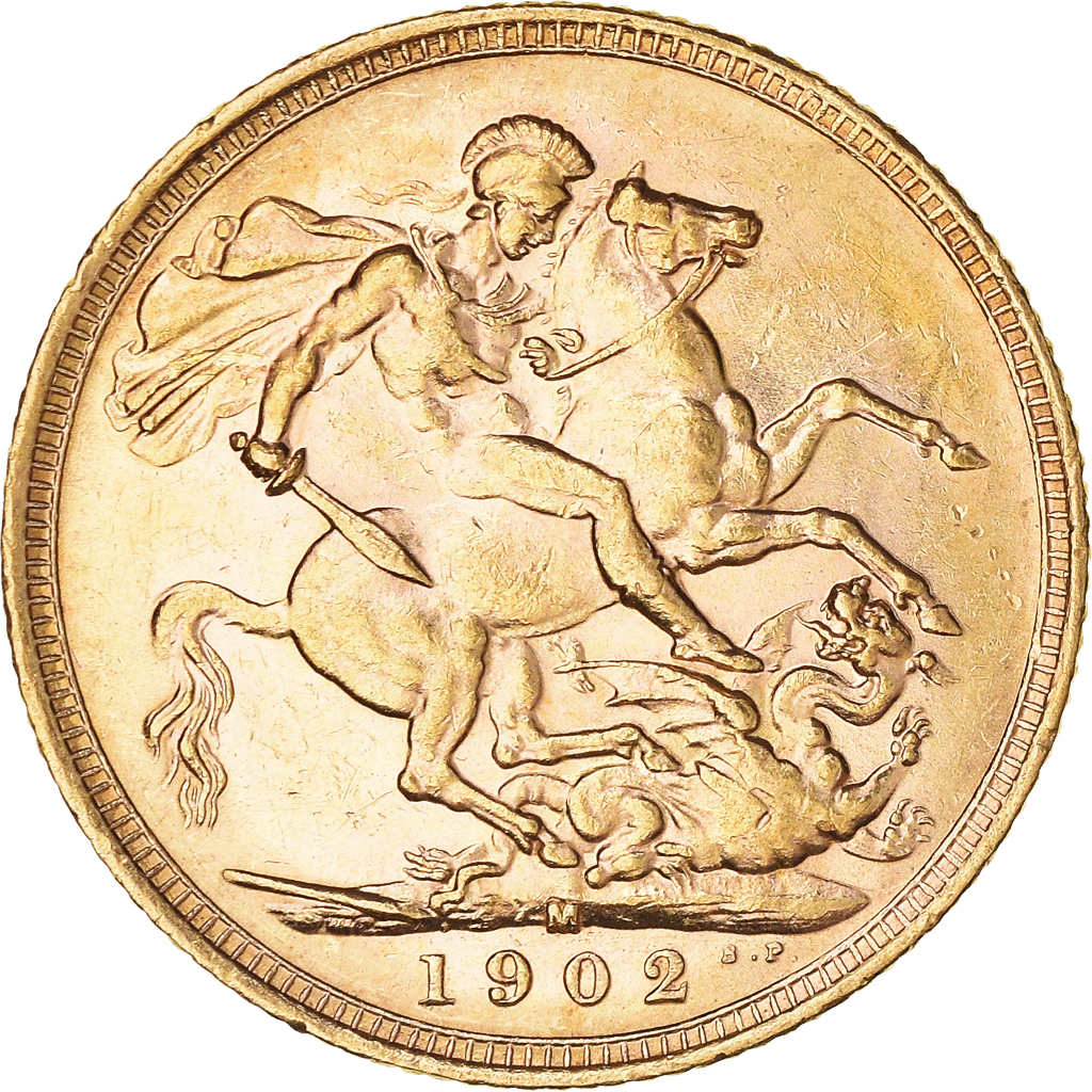 Coin, Australia, Edward VII, Sovereign, 1902, Melbourne, , Gold, KM:15