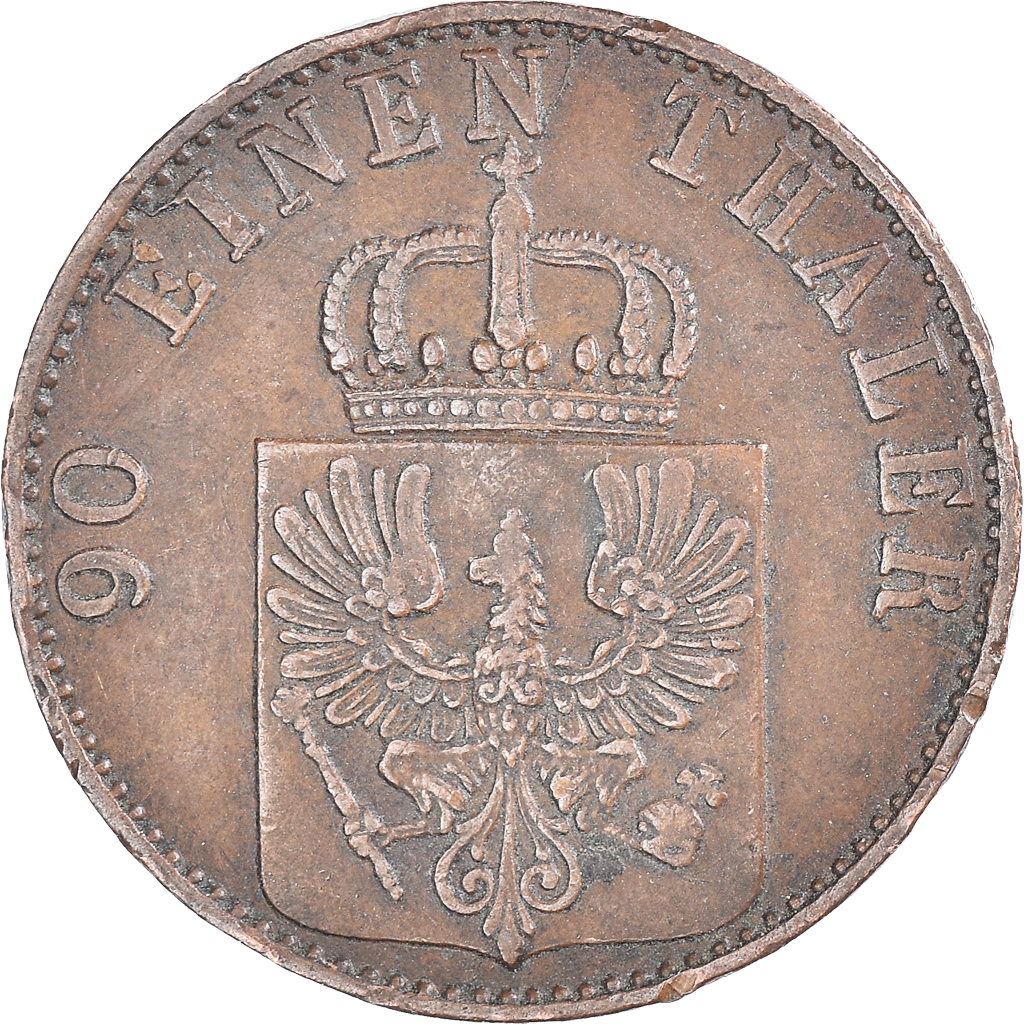 Coin, German States, PRUSSIA, Wilhelm I, 4 Pfennig, 1868, Cleves,