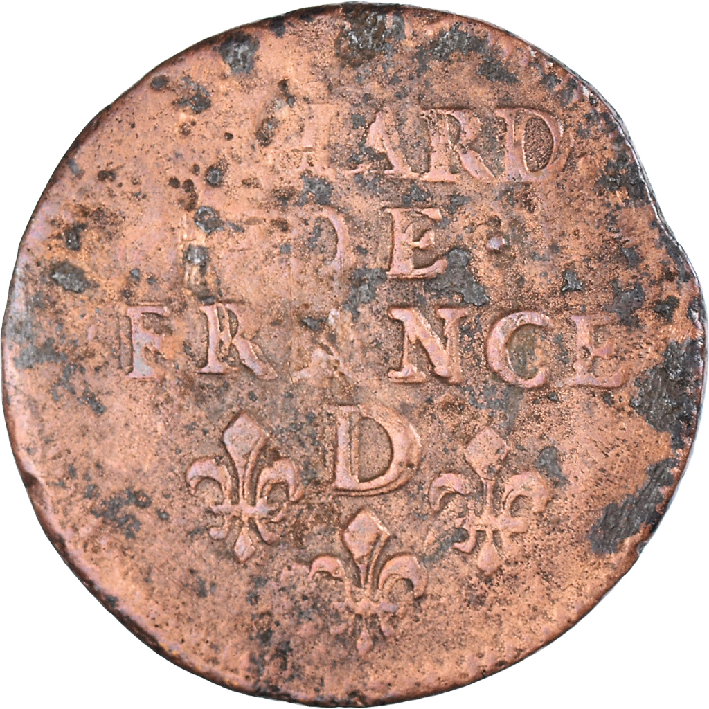 Coin, France, Louis XIV, Liard de France, 1657, Vimy, , Copper