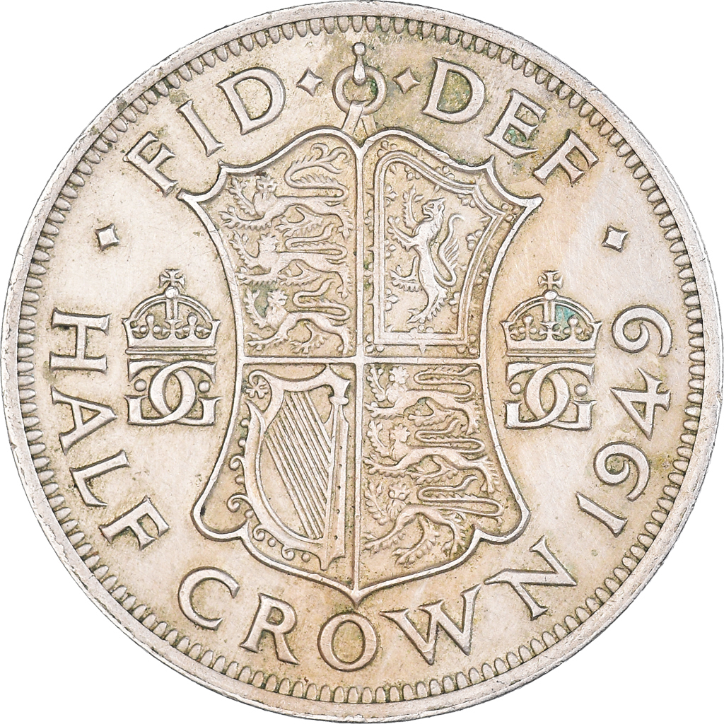 Coin, Great Britain, George VI, 1/2 Crown, 1949, , Copper-nickel