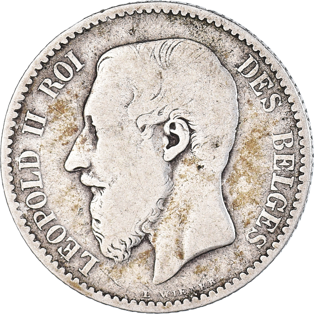 Coin, Belgium, Leopold II, Franc, 1886, , Silver, KM:28.1 | European Coins