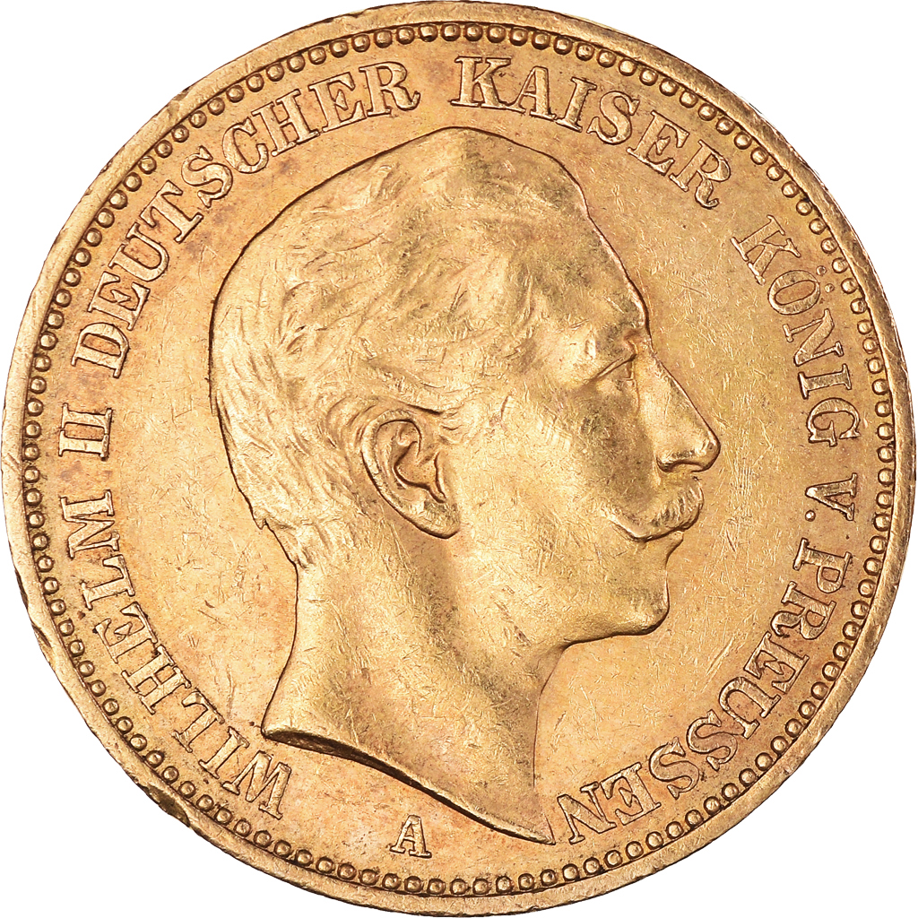 Coin, German States, PRUSSIA, Wilhelm II, 20 Mark, 1889, Berlin,