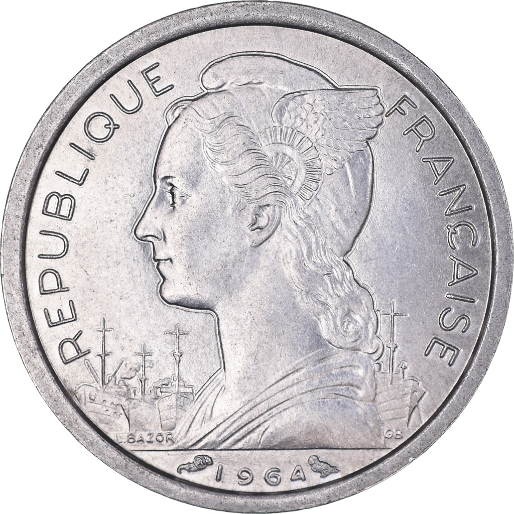 Coin, Comoros, Franc, 1964, Paris, , Aluminum, KM:4, Lecompte:33
