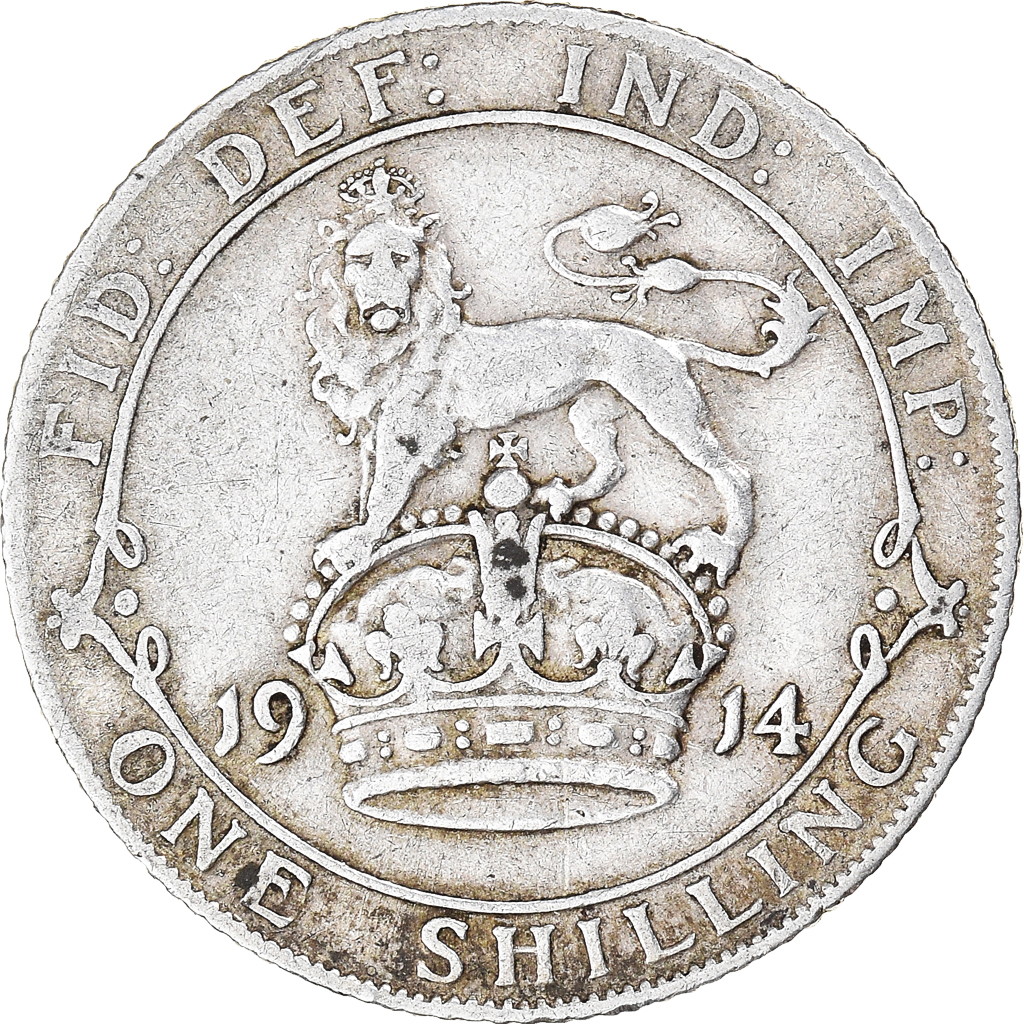 Coin, Great Britain, George V, Shilling, 1914, , Silver, KM:816