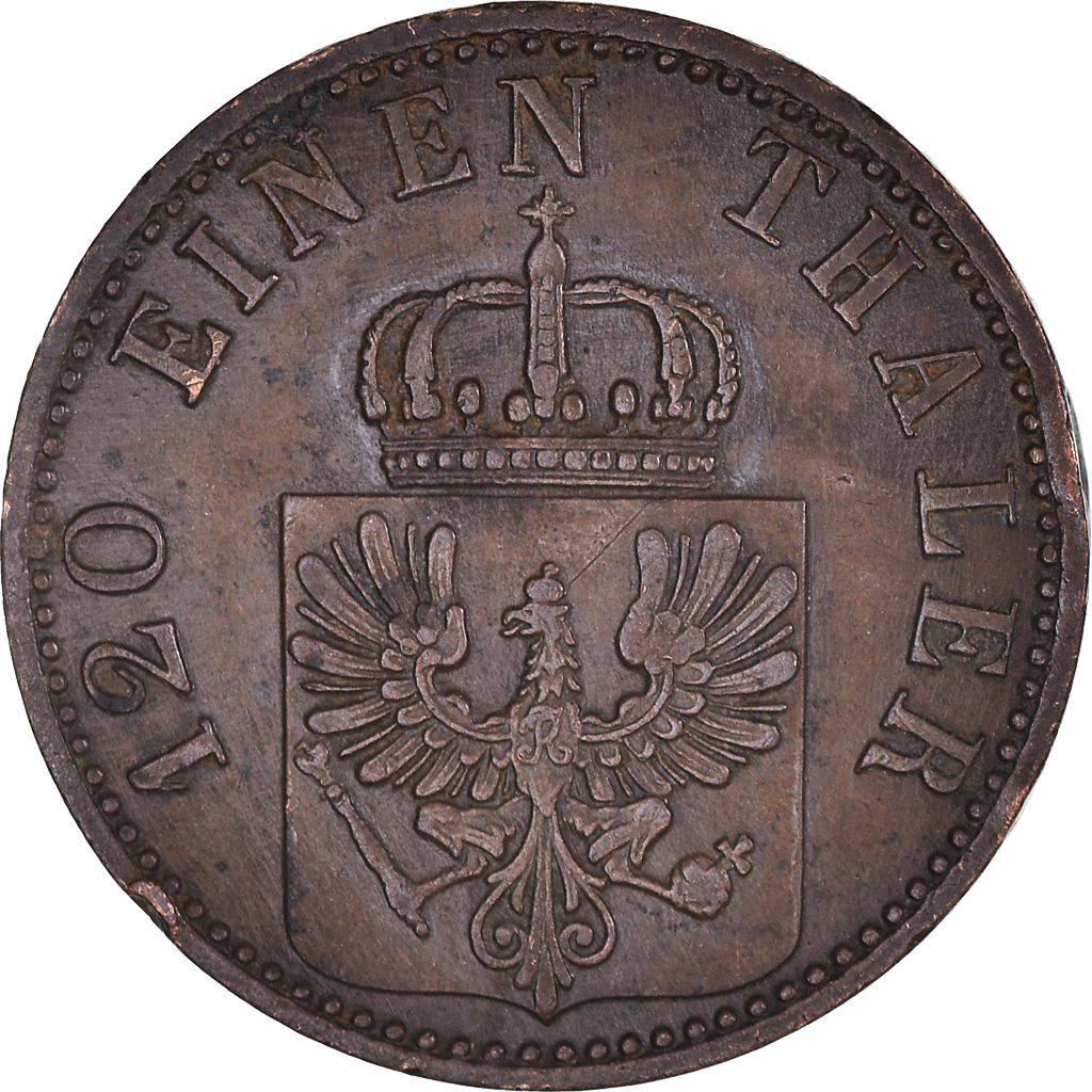 Coin, German States, PRUSSIA, Wilhelm I, 3 Pfennig, 1867, Berlin,
