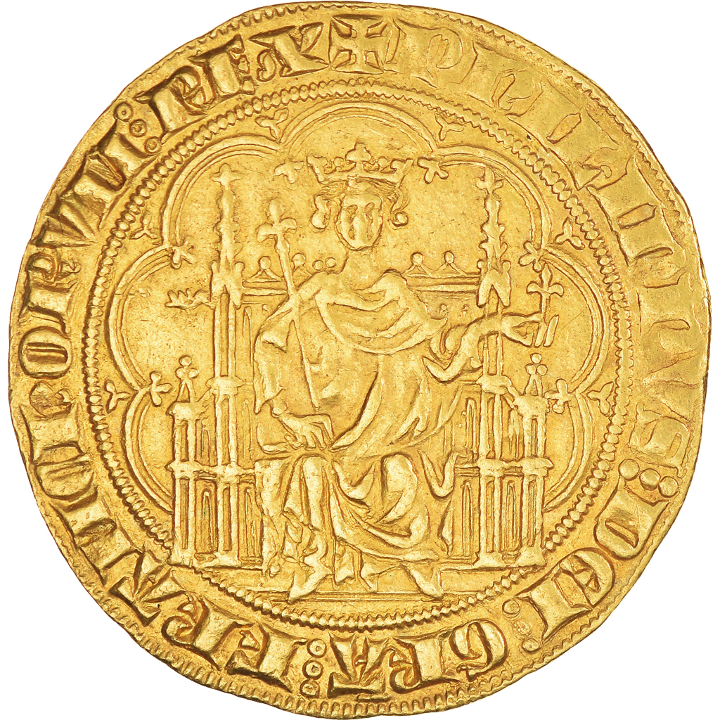 Coin, France, Philippe IV le Bel, Chaise d'or, (1303), Rare, , Gold