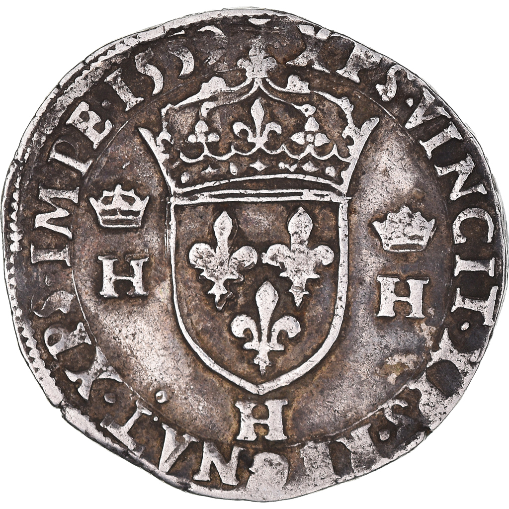 Coin, France, Henri II, Teston, 1559, La Rochelle, , Silver | European ...