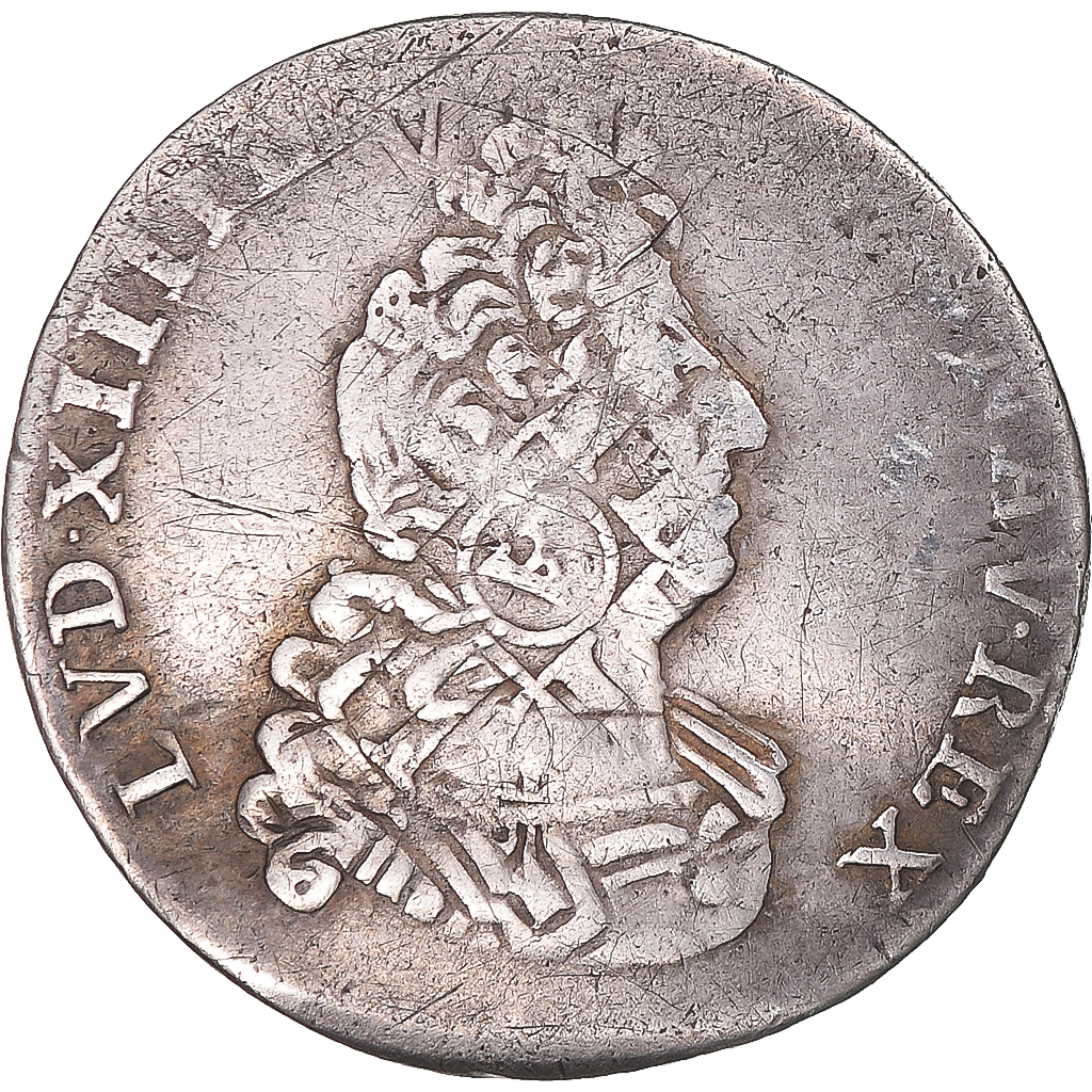 Coin, France, Louis XIV, 1/12 Ecu aux insignes, 1702, Paris, Rare,