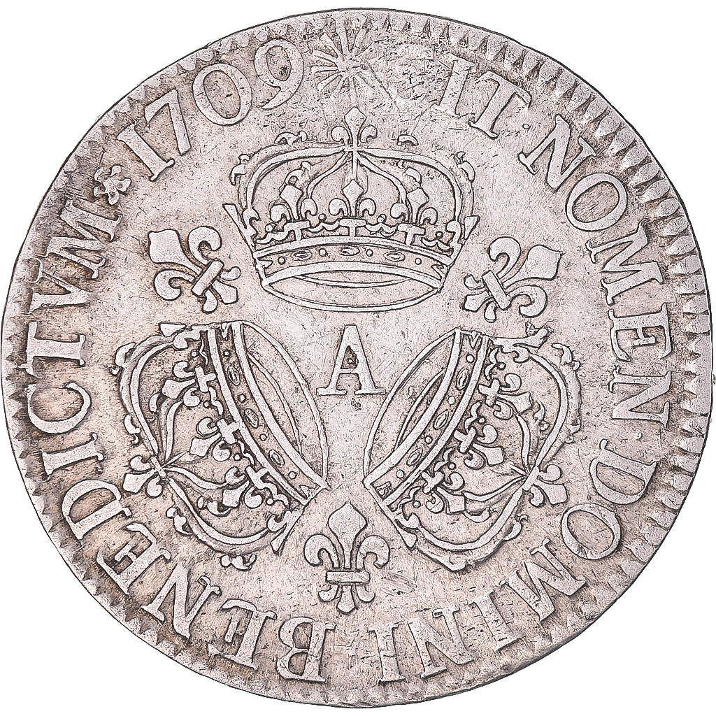 Coin, France, Louis XIV, Ecu aux 3 couronnes, 1709, Paris, , Silver