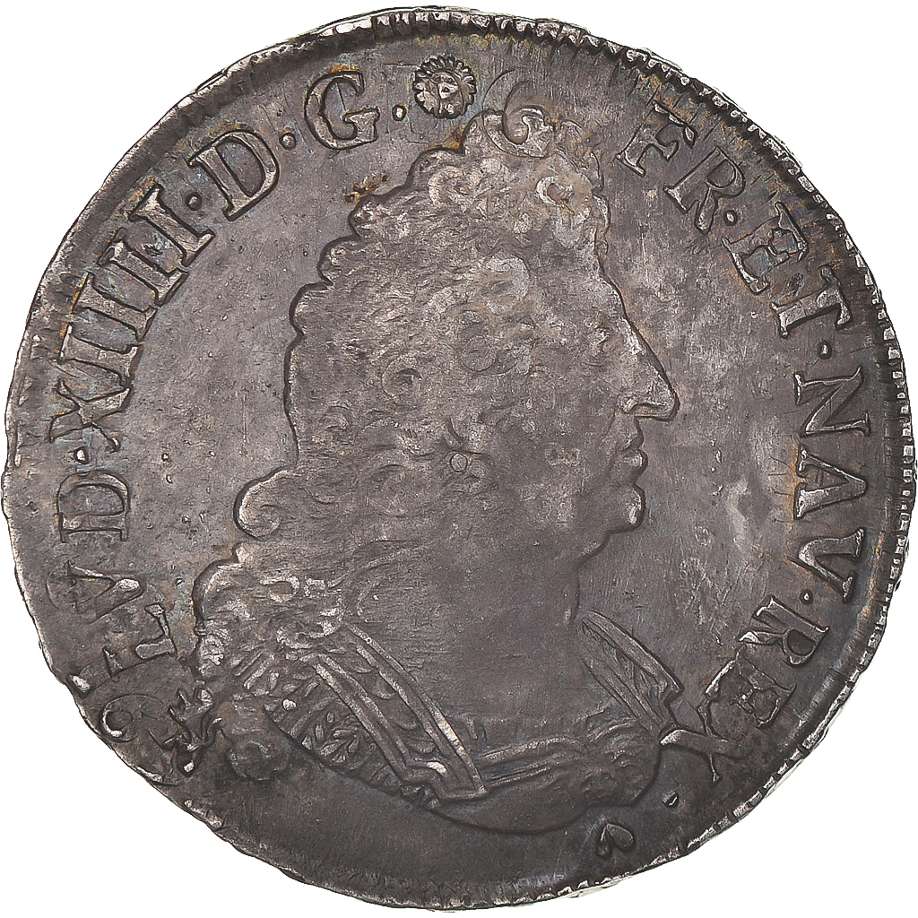Coin, France, Louis XIV, 1/2 Ecu aux palmes, 1694, Rennes, réformé,