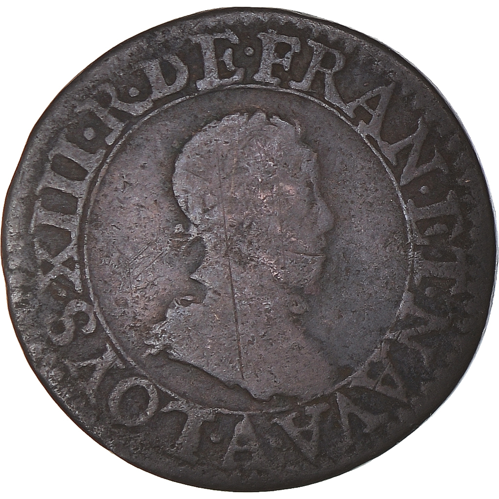 Coin, France, Louis XIII, Double Tournois, 1613, Paris, , Copper