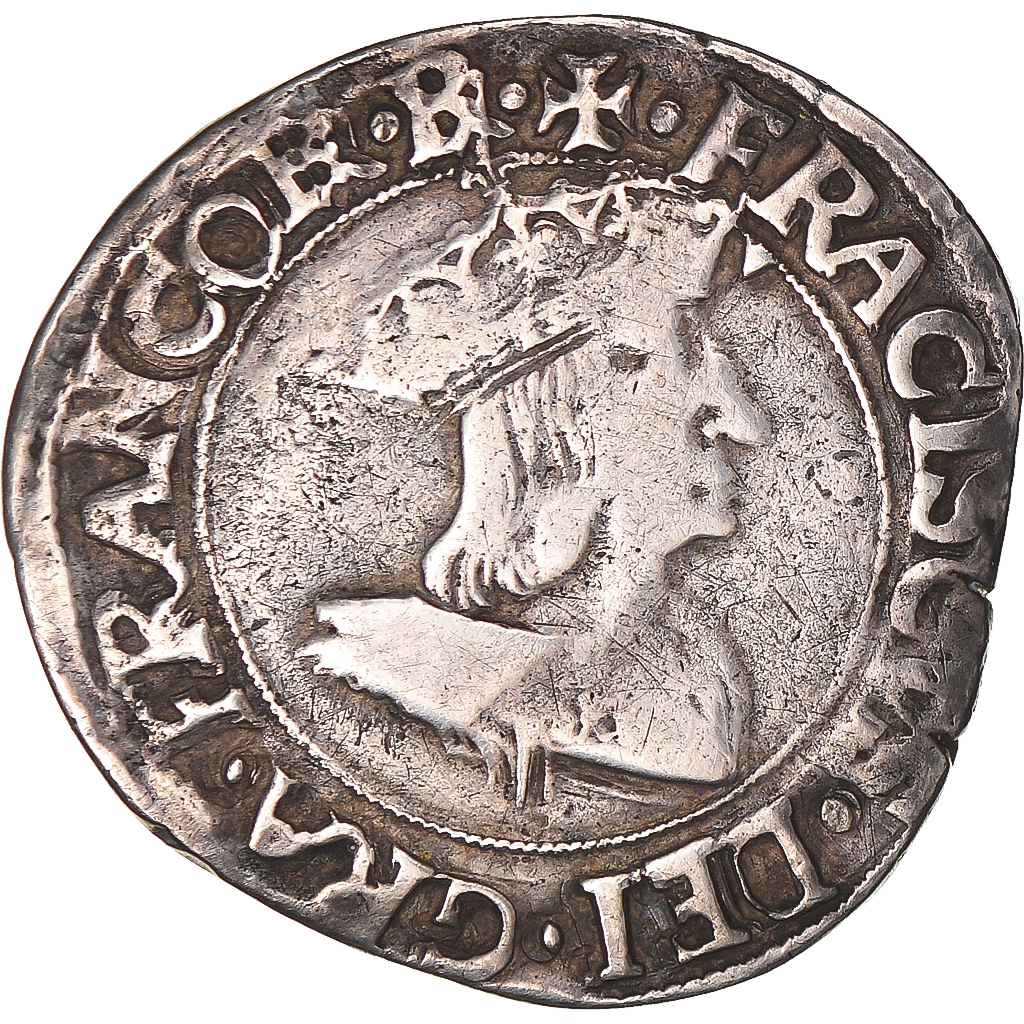 Coin, France, François Ier, Teston du Dauphiné, 1515-1547, Romans,