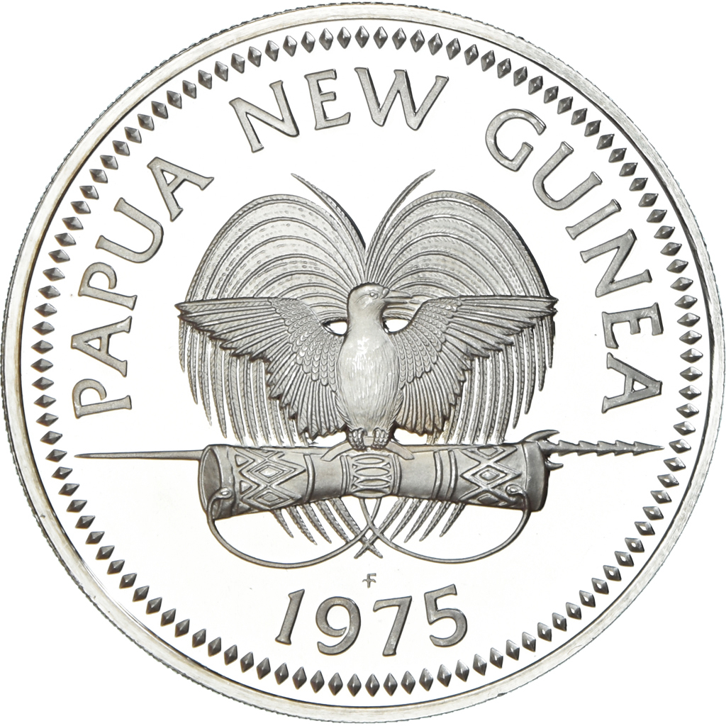Coin, Papua New Guinea, 5 Kina, 1975, Proof, , Silver, KM:7a ...