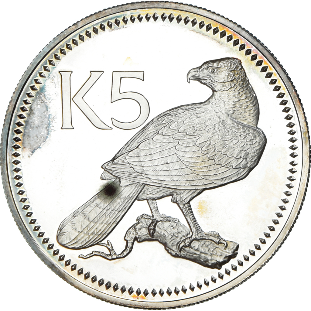 Coin, Papua New Guinea, 5 Kina, 1975, Proof, , Silver, KM:7a ...